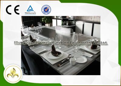 China Exhaust Purifier 8 Seat Teppanyaki Grill Table Japanese Restaurant Grill Table for sale