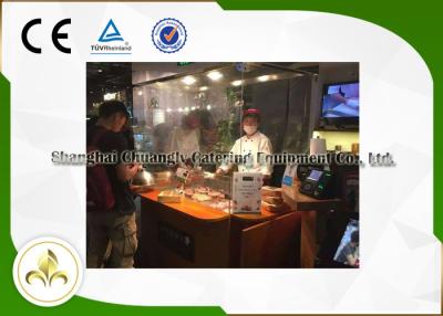 China Food Plaza / Buffet Car Mobile Teppanyaki Grill Table Electric Hibachi Cooktop for sale