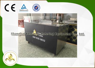 China Induction Teppanyaki Plate Commercial Hibachi Grill Built-In Air Blower for sale