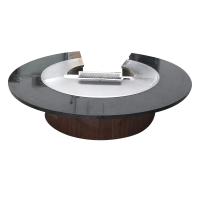 China Indoor Smokeless Circle Teppanyaki Grill Table Electromagnetic Heating 10 Seats for sale