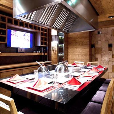 China Stainless Steel Teppanyaki Grill Table with Electric Tube and Induction Heating for sale