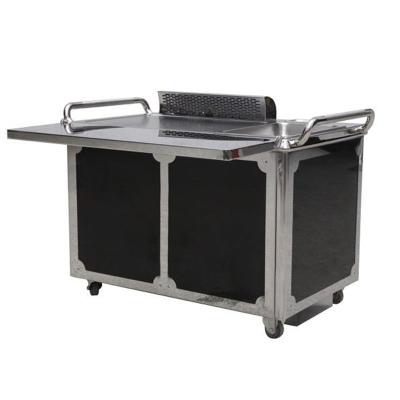 China GREENARK TO29 Stainless Steel 304 Mobile Teppanyaki Grill Table for sale
