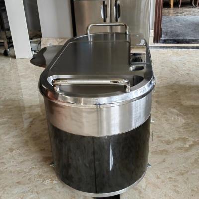 China GREENARK TO14 Stainless Steel 304 Mobile Teppanyaki Grill Table Gas for sale