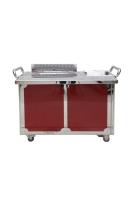 China GREENARK TO29 Stainless Steel Down Exhaust Mobile Teppanyaki Grill Table - Gas for sale