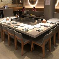 China Stainless Steel 304 Teppanyaki Grill Table with Gas Heating for sale