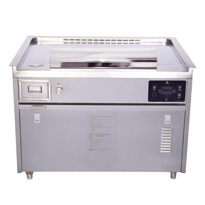 China Electric Teppanyaki Grill Table with Down Exhaust 1200x850mm for sale
