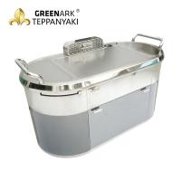 China Smokeless Stainless Steel BBQ Grill Oval Teppanyaki Plate for sale