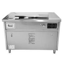 China Rectangle Stainless Steel Japanese Teppanyaki Grill Table Built in Griddle for sale
