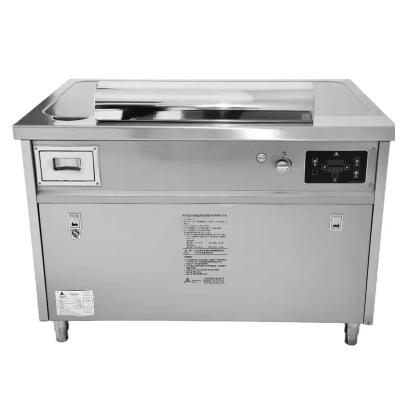 China Rectangle Stainless Steel Japanese Teppanyaki Grill Table Built in Griddle for sale