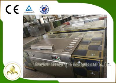 China 10 Seats  Electromagnatic or Induction Heating Japanese Teppanyaki Grill Table Rectangle Shape for sale