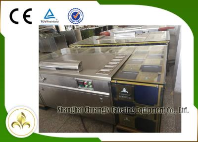 China 10 Seats Rectangle Upper or Down Exhaustion Japanese Teppanyaki Grill Table for sale