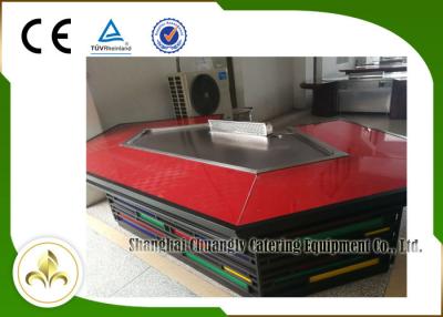 China 11 Seats Electric Tube Heating Teppanyaki Grill Table Stainless Steel Material for sale