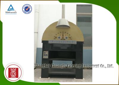 China Italy Steel Pizza Oven Gas Heating Lava Rock Inner Baseplate Napoli Style for sale