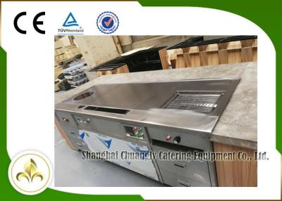 China Multi Function Teppanyaki Grill Table Stainless Steel Electromagneitc Soup Stove Barbecue for sale