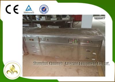 China 2.2m Teppanyaki Grill Table Electric Tube Heaters Fume Down Exhaust Multi Function for sale