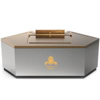 China Bow-Shaped Copper Teppanyaki Grill Table - Customizable Size & Smoke Exhaust for sale