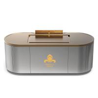 China Oval Copper Teppanyaki Table 2200mm Electric Heating Customizable for sale