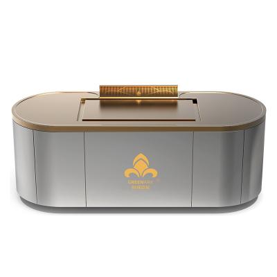 China Oval Copper Teppanyaki Table 2200mm Electric Heating Customizable for sale