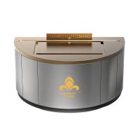 China Semi-circle Copper Teppanyaki Grill Table Customizable Size for sale