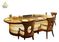 China Made-to-order  Commercial teppanyaki Grill Table with Sunken Exhaustion for sale
