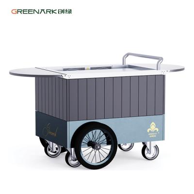China Mobile Teppanyaki Grill Food-Grade Alloy Steel Plate, 250℃ in 8 Mins, Extendable Table & 16'' Wheels Direct Factory for sale