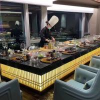 China Stainless Steel Teppanyaki Grill Table 2400x850x800mm 8000W for sale