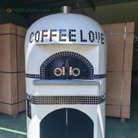 China Italian Volcanic Stone Pizza Oven 600°C 15kW Gas Electric for sale
