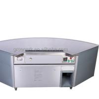 China 9 Seats Fan Shape Teppanyaki Grill Table with 20mm Thick Food-Grade Alloy Steel and 380V/8KW Power for sale