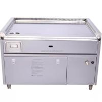 China Rectangular Teppanyaki Grill Table with 20mm Thick Heating Plate and 600x400mm Cook Area for sale