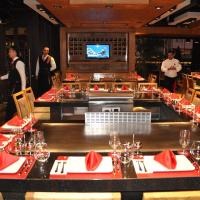 China 10 Seats 1120x720x790mm 380V/50Hz Commercial Teppanyaki Grill Table with Stainless Steel 304 Construction for sale
