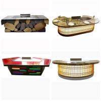China Customized 11 Seat Fan Shape Teppanyaki Grill Table with 500*380mm Cooking Size for Commercial Restaurant & Hotel for sale