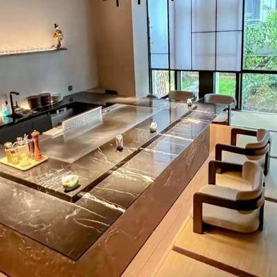 China Commercial Teppanyaki Grill Table with 500*400mm Cooking Size 50-300℃ Temperature Range and 5KW Power for Restaurants and Hotels for sale