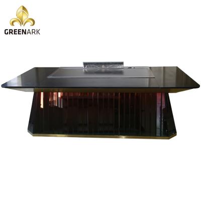 China Restaurant Cooking Equipment Downdraft Smokeless Teppanyaki Grill Table for sale