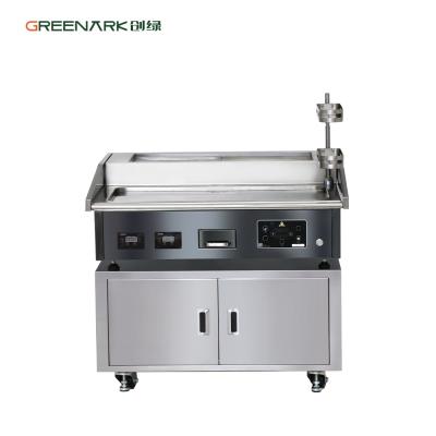 China Commercial Teppanyaki Grill with 16mm Food-Grade Alloy Steel, 280°C Intelligent Temperature Control, and 896x390mm Heating Area for sale