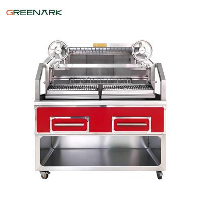 China Open Lift-Type Charcoal BBQ Grill with 304 Stainless Steel Construction and L1500xW960xH1600 Dimensions for sale