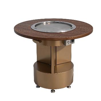 China Commercial Round Electric Teppanyaki Grill – 3kW Countertop Flat Iron Plate for Restaurant & Catering for sale