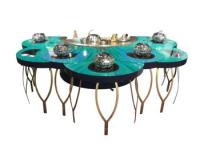 China Stainless Steel Commercial Teppanyaki Grill Table Electricial Tube Induction 8KW for sale
