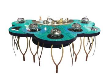 China Stainless Steel Commercial Teppanyaki Grill Table Electricial Tube Induction 8KW for sale