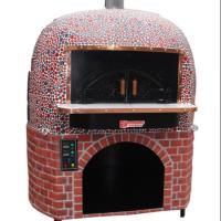 China Ceramic Tiles Round Italy Pizza Oven Lava Rock Wood Fire for sale