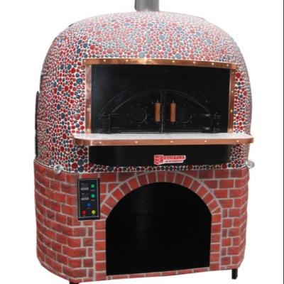 China Ceramic Tiles Round Italy Pizza Oven Lava Rock Wood Fire for sale