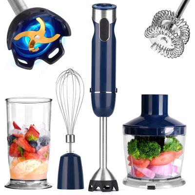 China 5 in 1 Immersion Stick Blender Set 120V 240V With Whisk Frother Chopper Beaker for sale