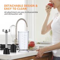 China Kitchen electric appliances 5-in-1 blender hand held with whisk,milk frother,500ml chopper,600ml beaker for sale