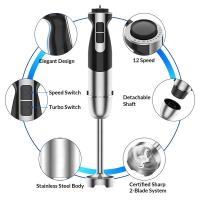China Stainless Steel 12 Speed Hand Mixer , 5 In 1 Immersion Blender for sale