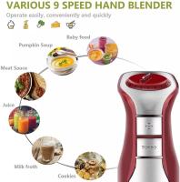 China Stainless Steel Powerful Immersion Blender 800W Handheld Kitchen Blender for sale