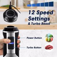 China 400W 600W 800W Stick Hand Blender With Dual Whisk / Milk Frother for sale