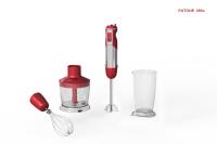 China Stainless Steel Portable Hand Blender Red Stepless Speeds Easy Assembly for sale