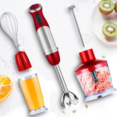 China OEM ODM Stainless Steel Stick Blender 20 Speed Red Immersion Blender for sale