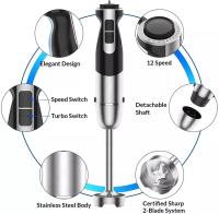 China 5-In-1 Stainless Steel Immersion Hand Blender / Powerful Stick Blender 800w for sale