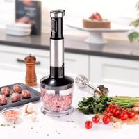 China Black Stick Hand Blender With Potato Masher Chopper Measuing Cup for sale