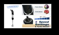 China Low Noise Electric Immersion Hand Blender With Two Button Multi Speed for sale
